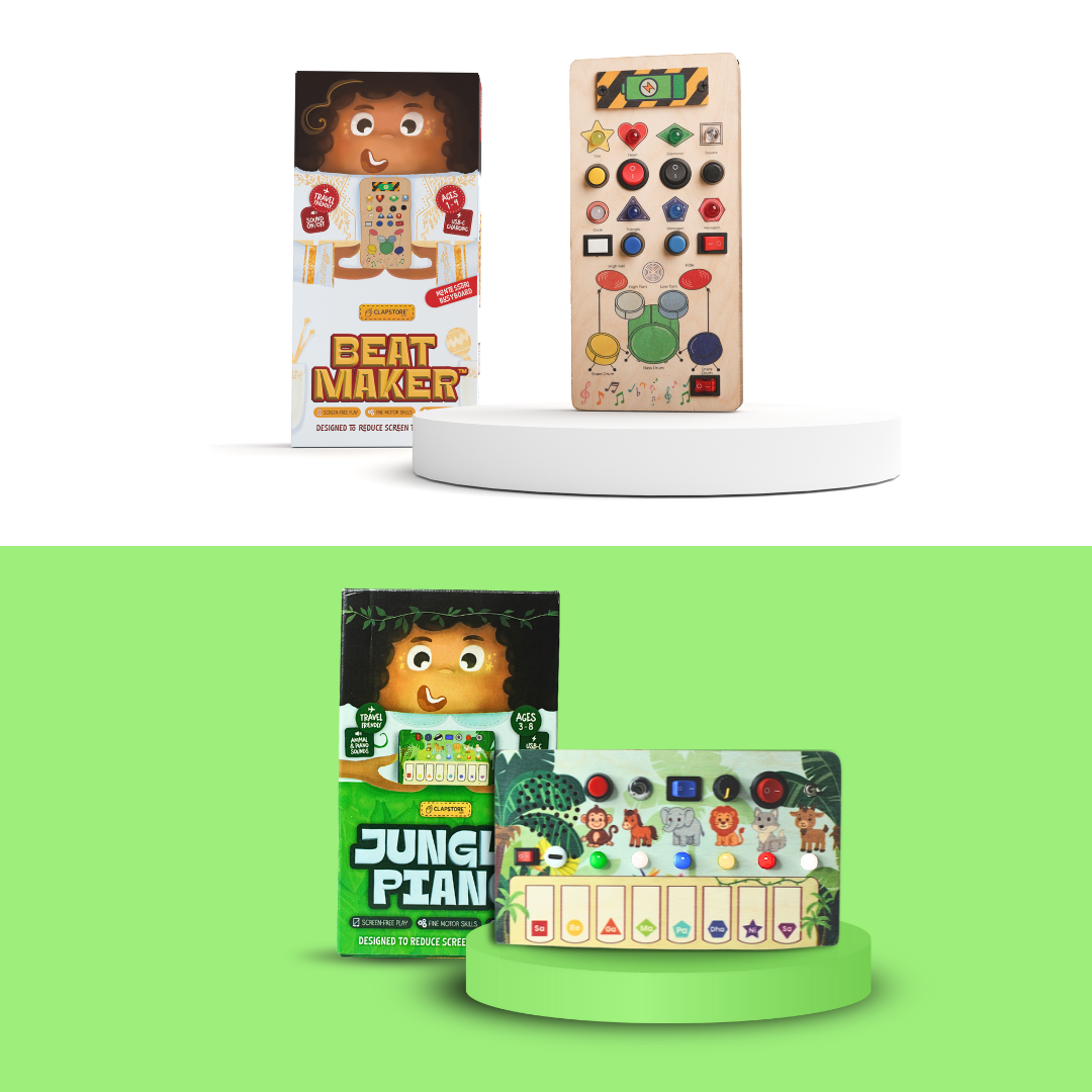 Montessori Beat Maker & Jungle Piano Combo (V9/V10) – ClapStore Toys
