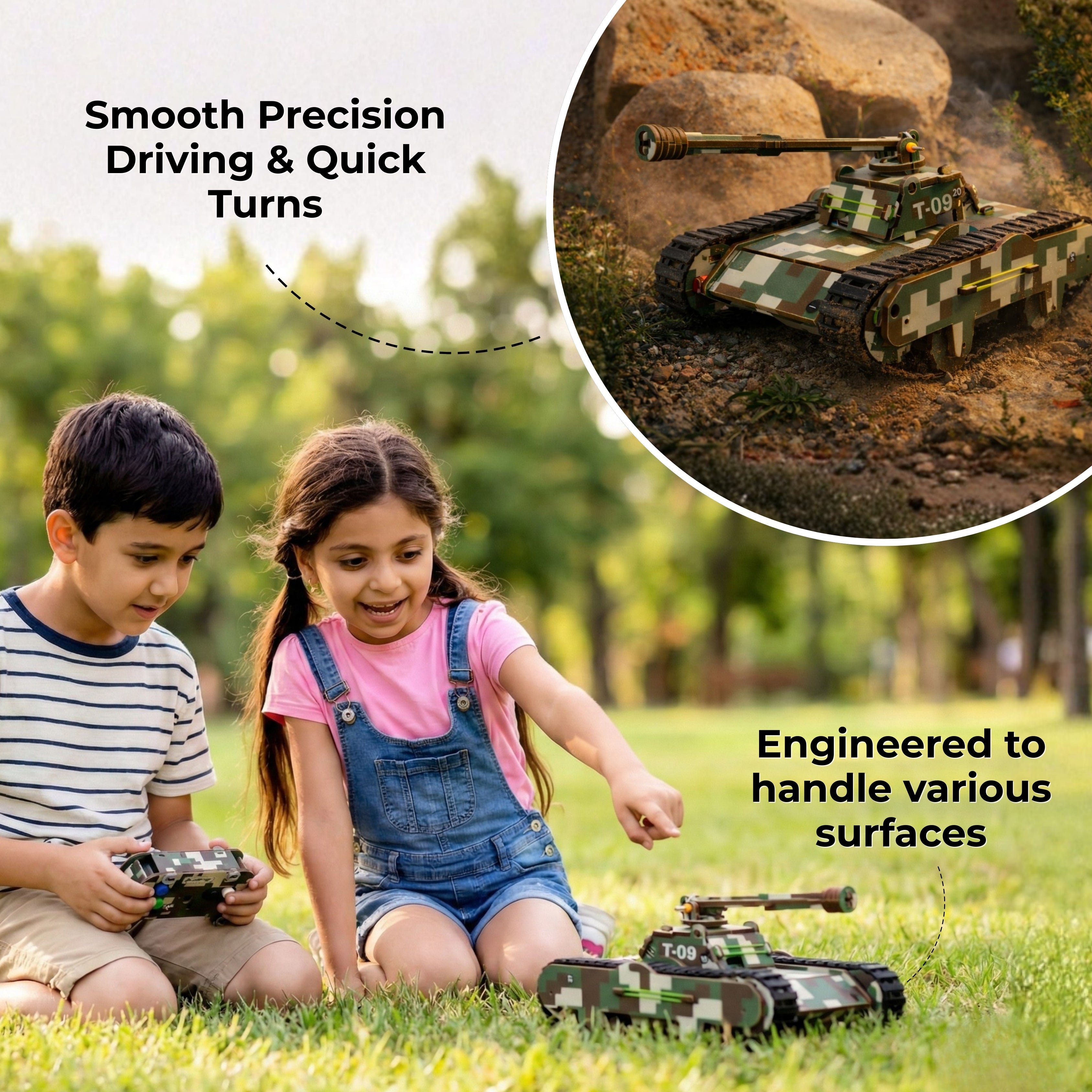 Sooper Brains™ DIY Army Tank Kit (Type-C Rechargeable) – Clapstore Toys