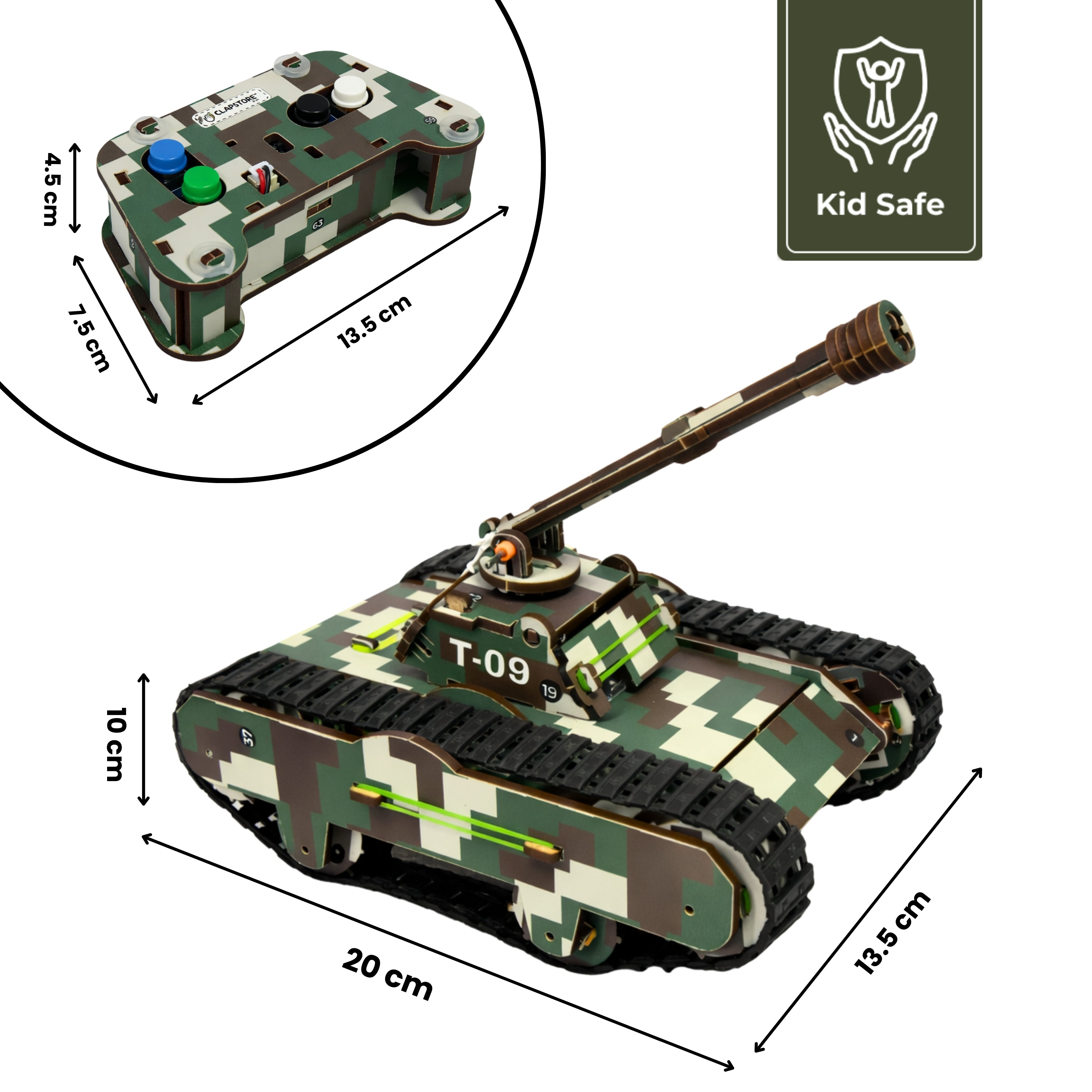 Sooper Brains™ DIY Army Tank Kit (Type-C Rechargeable) – Clapstore Toys